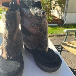 libby. edelman | Shoes | Libby Edelman Swiss Faux Fur Fluffy Suede ...